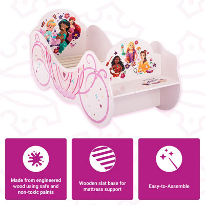 Disney Princess Carriage Toddler Bed: Sturdy Engineered Wood ...