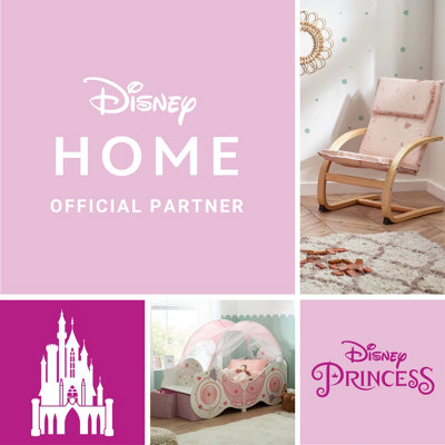 Disney Princess Carriage Toddler Bed with Canopy and Fabric Storage ...