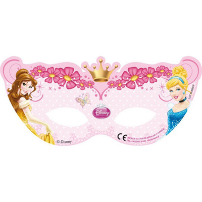 Disney Princess Enchanting Party Mask (Pack of 6) Pink/Multicoloured ...