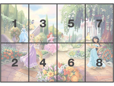 Disney Princess Park Wall Mural, 2.54m x 3.68m