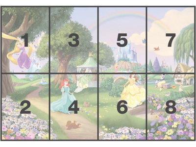 Disney Princess Rainbow Unpasted Wall Mural On Paper 368 Cm X 254 Cm