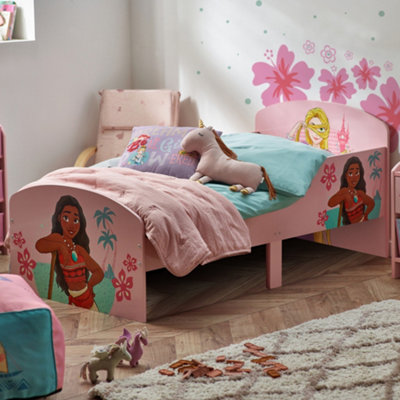 Disney Princess Toddler Bed: Sturdy Engineered Wood Construction, Fits ...