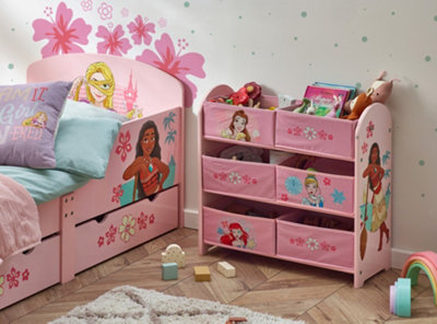Disney Princess Toy Storage Unit: 6-Box Organizer for Bedroom - Made ...