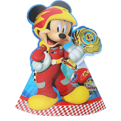 Disney Roadster Die Cut Mickey Mouse Party Hats (Pack of 6 ...