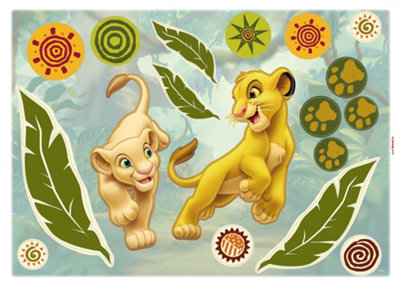 Disney The Lion King Simba and Nala Self-Adhesive Wall Stickers