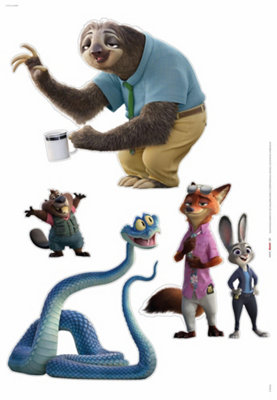 Disney Zoomania Wall Stickers - set of 5