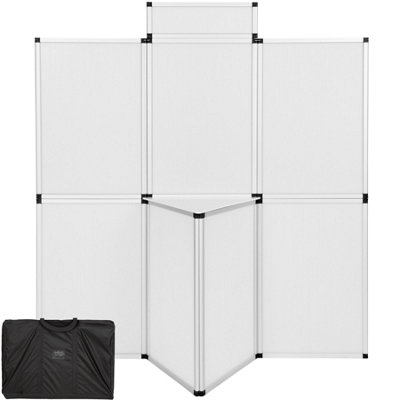 Display Stand - foldable, quick assembly, easy transport, 200x180cm - white