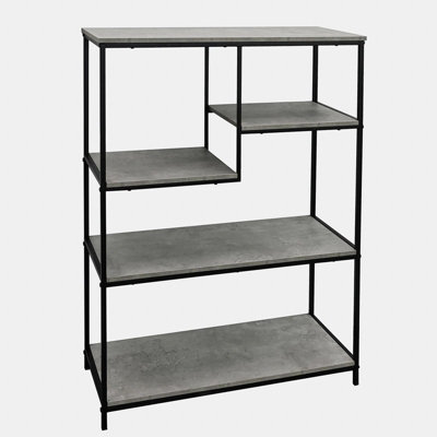Display Unit Multi Tier Side Table Shelving Organiser Storage Home, Grey