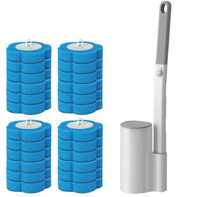 Disposable Toilet Brush Set Toilet Bowl Cleaning System Cleaners with ...