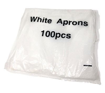 Disposables Polythene Aprons White flat pack 100 - Discounted Cleaning ...