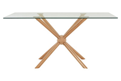 Distinctive Rectangular Rose Gold Dining Table, Contemporary Kitchen ...