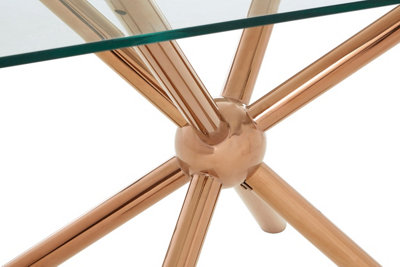 Distinctive Rectangular Rose Gold Dining Table, Contemporary Kitchen ...