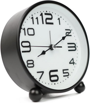 DIVCHI Alarm Clocks Bedside Silent Non-Ticking Table Clock With Large ...