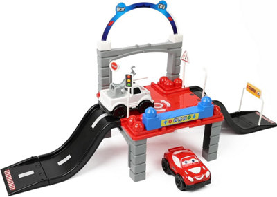 DIVCHI Car Playsets Toy Car Play Set Set 180 Pieces Play Vehicle Role ...