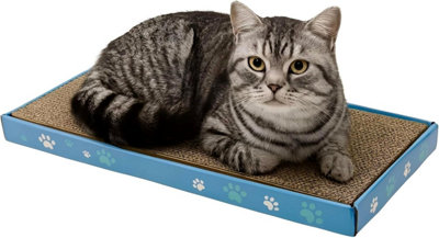 DIVCHI Cat Scratching Post Scratch Pad W/ Catnip Cardboard Double-Sided ...