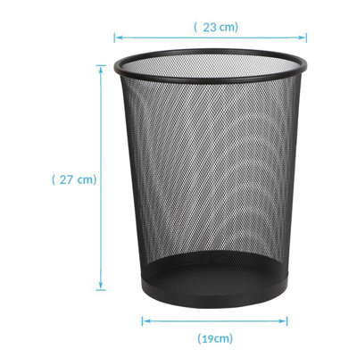 DIVCHI Circular Mesh Wastebasket Trash Can, Waste Basket Garbage Can ...