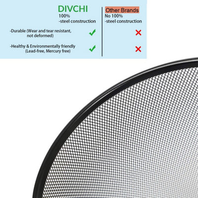 DIVCHI Circular Mesh Wastebasket Trash Can, Waste Basket Garbage Can ...