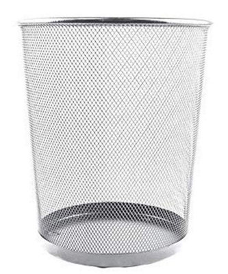 DIVCHI Circular Mesh Wastebasket Trash Can, Waste Basket Garbage Can ...
