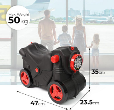 DIVCHI Kids Suitcase with Wheels Ride On Carry On Sit On Hand Luggage ...