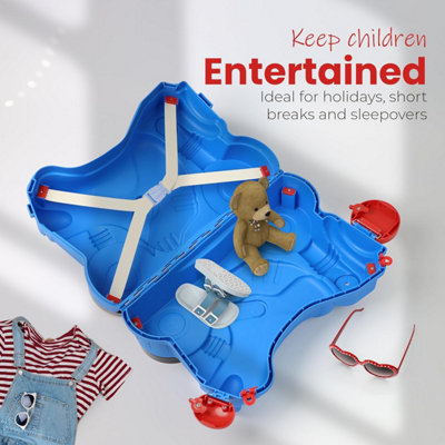DIVCHI Kids Suitcase with Wheels Ride On,Carry On, Sit On Hand Luggage ...