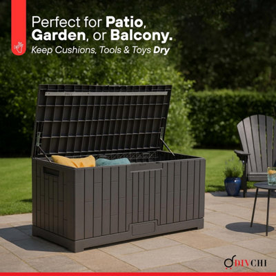 DIVCHI Outdoor Storage Box Waterproof Deck Box for Garden Tools Patio ...
