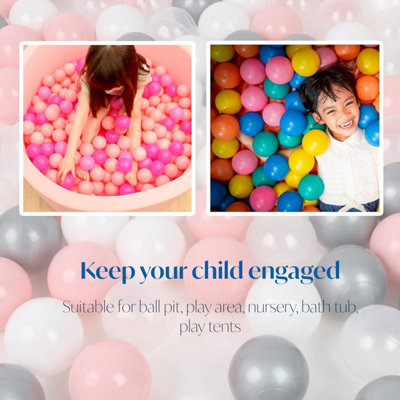 DIVCHI Playballs Soft Pit Balls for Kids, Metallic colour ball Smooth ...