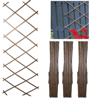 DIVCHI Wooden Trellis Expandable Garden Wall Trellis For Climbing ...