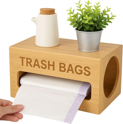 DIVCHITrash Bag Holder Kitchen Grocery Bag Storage Standard Plastic Bag ...