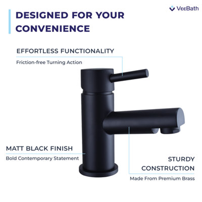 Dixon Round Lever Mono Basin Mixer Tap with Waste