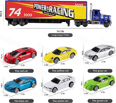 DIY 7 Cars Model Play Set Kids Toys Diecast Vehicle With Map Xmas ...