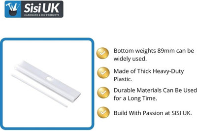 DIY Adjustable Vertical Blind Hanger 127mm Replacement White Hangers for Slats Louvre First ...