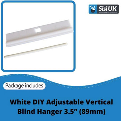 DIY Adjustable Vertical Blind Hanger 89mm Replacement White Hangers for Slats Louvre First ...