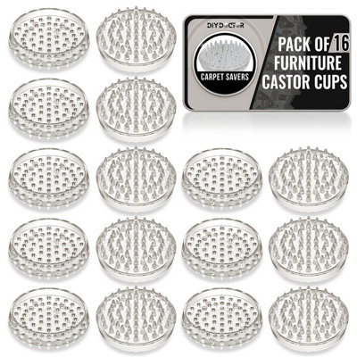 DIY Doctor Carpet Protector Pads - Pack of 16 - Castor Supports for ...