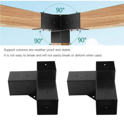 DIY Elevated Timber Rack Hardware Kit: 8-Piece Steel Gazebo Brackets ...