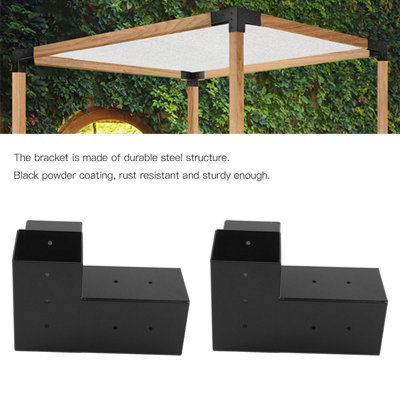 DIY Elevated Timber Rack Hardware Kit: 8-Piece Steel Gazebo Brackets ...