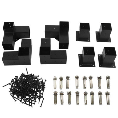 DIY Elevated Timber Rack Hardware Kit: 8-Piece Steel Gazebo Brackets ...