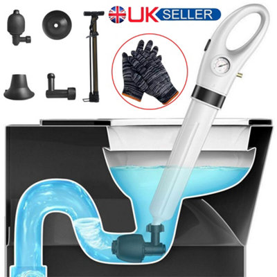 DIY High Pressure Air Drain Unblocker Plunger Kit for Sinks, Toilets ...