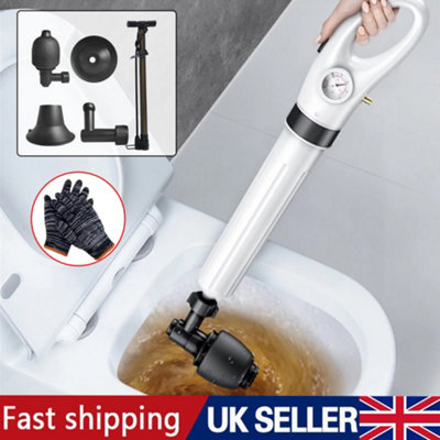 DIY High Pressure Air Drain Unblocker Plunger Kit for Sinks, Toilets ...