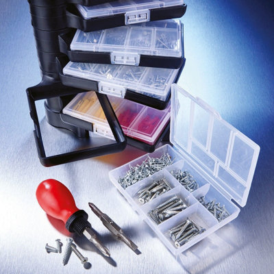 DIY Household Fixings Set with Carry Case, Integrated Screwdriver ...