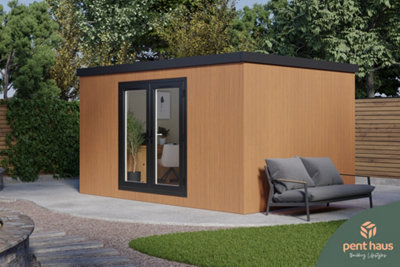 DIY Pent Haus Insulated Garden Room 4.2m x 3.2m Cedar