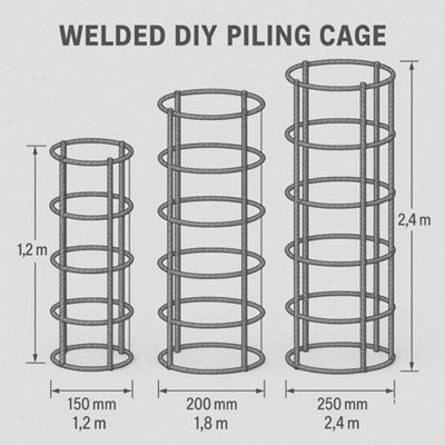 DIY Piling Cages - 250mm x 1.8m Ready To Install - Foundations ...