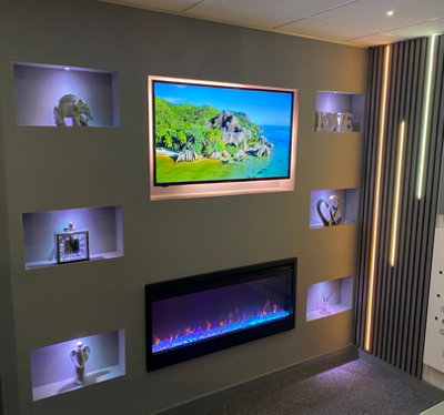 DIY Plug & Play Media Wall LED Lighting Kit With 8x Alcove Spot lights ...