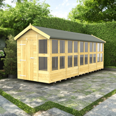 DIY Sheds 20x6 Apex Potting Shed (20ft x 6ft) 20 x 6 at B&Q