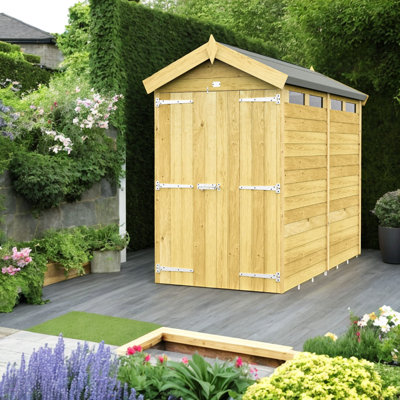 DIY Sheds 4x8 Apex Security Shed - Double Door