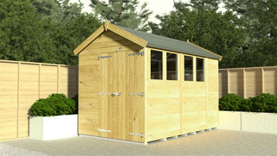 DIY SHEDS 5X12 APEX SECURITY SHED - SINGLE DOOR