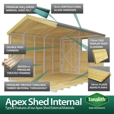 DIY Sheds 6x13 Apex Security Shed - Single Door