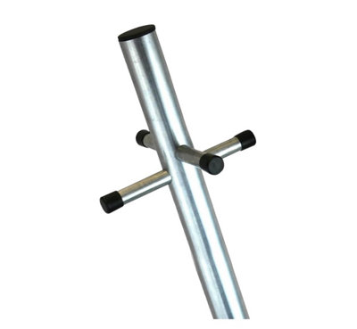 Buy DJM Galvanised Steel Two Piece Washing Line Post 2.4m | DIY at B&Q