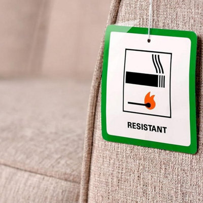 DL7 Fire Safety Labels for Furniture - 20 Green Tags with String for ...