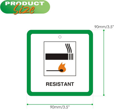DL7 Fire Safety Labels for Furniture - 20 Green Tags with String for ...