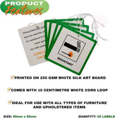 Hang Fire 44 Fire Safety Labels For Furniture - Dished Label Fire ...